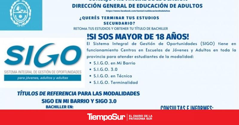 Abren las inscripciones para el Programa SIGO